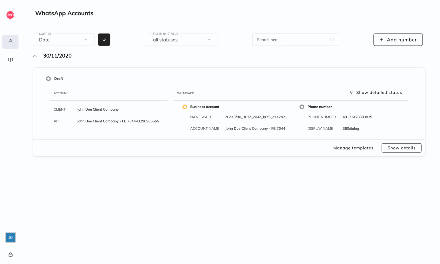 360 Client Hub Functions - C2SMS